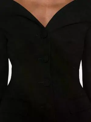 SELF-PORTRAIT Off-shoulder Button-up Jacket