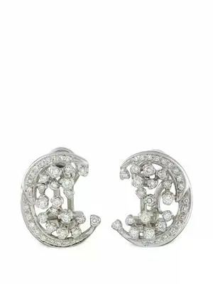 DAMIANI Embellished Diamond Crescent Earrings