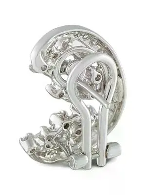DAMIANI Embellished Diamond Crescent Earrings