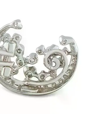 DAMIANI Embellished Diamond Crescent Earrings