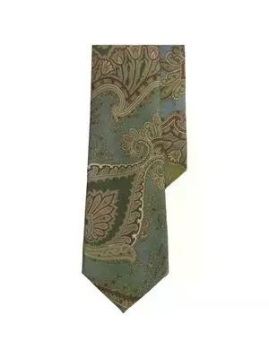 Ralph Lauren Purple Label Paisley Tie - Green
