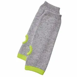 COVE Cashmere Wrist Warmers & Yellow - Grey