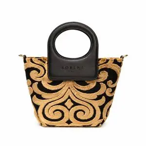 SORENA Cassandra Mini Statet Top-handle Bag - Black/gold/yellow