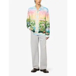 Casablanca Graphic-print Silk Shirt