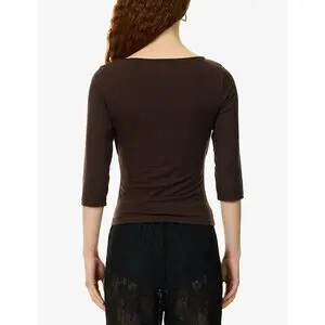 REFORMATION Aylani V-neck Knitted Top