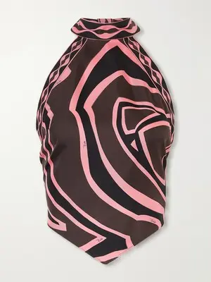 Emilio Pucci Printed Silk-twill Top - Multi