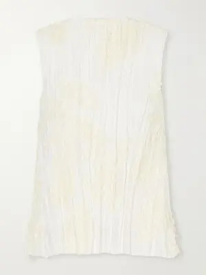 KALLMEYER Daria Plissé Cotton-blend Blouse