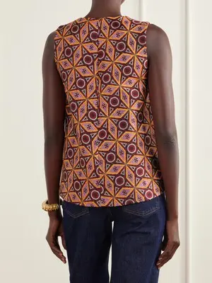 La DoubleJ La Scala Jacquard-twill Top