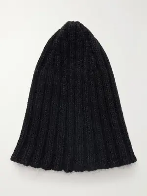 Khaite Lake Cashmere, Mohair And Silk-blend Beanie - Black