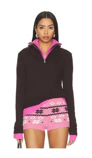 Monse Double Layer Half Zip Sweater - Multi