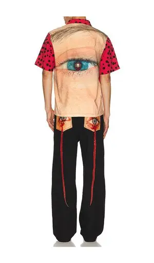 PLEASURES Bug Eye Button Up Shirt - Multi