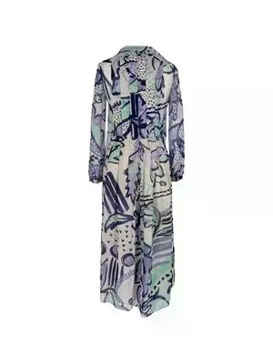 Burberry Printed Long-sleeve Dress