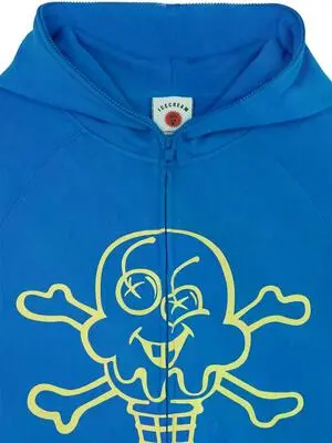 ICECREAM Cones & Bones Zip-up Hoodie - Blue