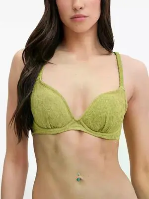 Chantelle Textured Braided-strap Bikini Top - Green