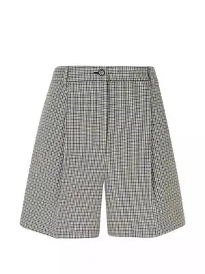 Ports 1961 Check Wool Shorts - Neutrals