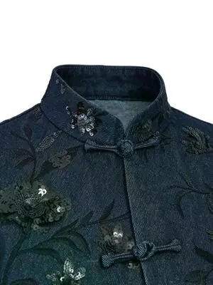 QIPOLOGY Tang Sequinned Cropped Jacket