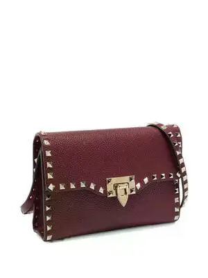 Valentino Garavani Rockstud Flip-lock Shoulder Bag - Red