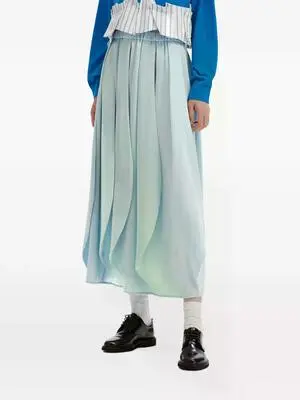 ENFOLD Draped Pleated Midi Skirt