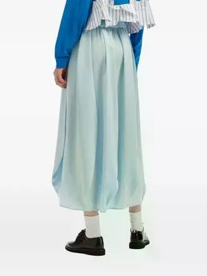 ENFOLD Draped Pleated Midi Skirt