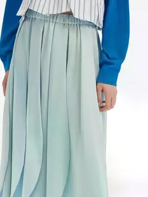 ENFOLD Draped Pleated Midi Skirt