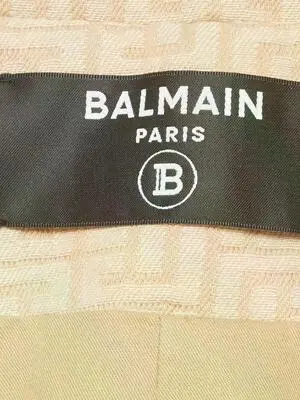 Balmain Monogram Jacquard Double-breasted Blazer