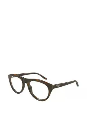 Balenciaga Tortoiseshell-effect Round-frame Glasses