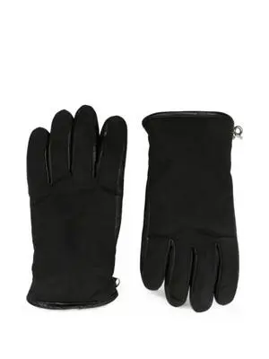 Nn07 Leather-panelled Gloves - Black
