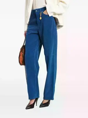 Stella McCartney Corduroy-effect Straight-leg Trousers