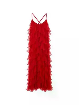 MONARH Ruffled Tiered Maxi Dress