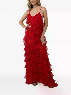 MONARH Ruffled Tiered Maxi Dress