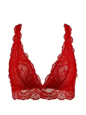 AUBADE Lace Triangle-shape Bralette - Red