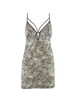 AUBADE Tiger-print Mini Nightdress - Neutrals