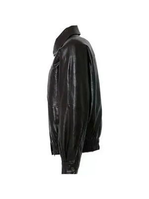 SWORD 6644 Asymmetric Faux-leather Jacket