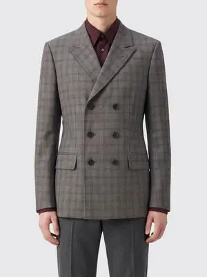 Dries Van Noten Tartan Wool Double-breasted Blazer With Peak Lapels - Brown