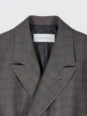Dries Van Noten Tartan Wool Double-breasted Blazer With Peak Lapels