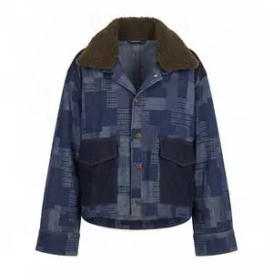 KOMODO Raffie Organic Cotton Jacket Artisanal Denim - Blue