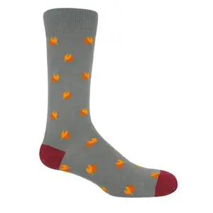 PEPER HAROW - MADE IN ENGLAND Maple Leaves Socks - Grey