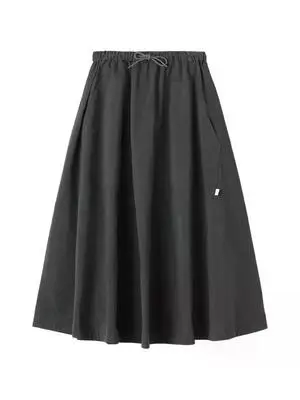 DANTON Easy Drawstring Maxi Skirt - Grey