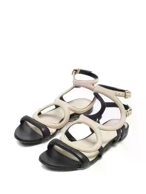 SERGIO ROSSI Padded Ankle-strap Flat Sandals