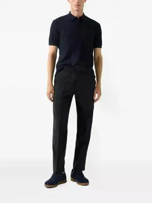 Bogner Tobias Ribbed-knit Polo Shirt