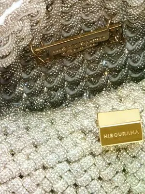 HIBOURAMA Doria Gem Woven Crystal Tote Bag