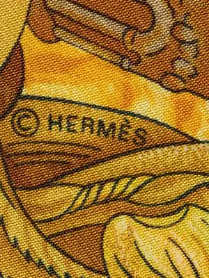 Hermès Au Pays De Cocagne Silk Scarf - Blue