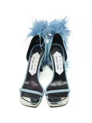 SERGIO ROSSI Amazona Denim Sandals