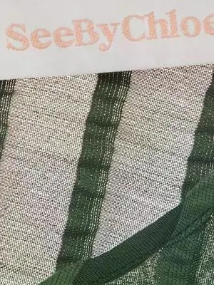 See By Chloé Striped Tiered Midi Dress