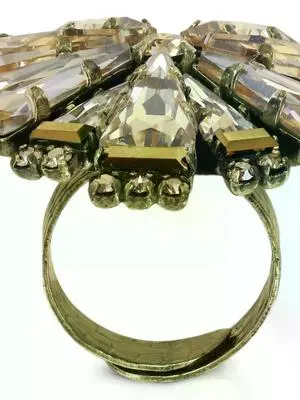 KONPLOTT Spikes And Pearls Crystal-embellished Rings
