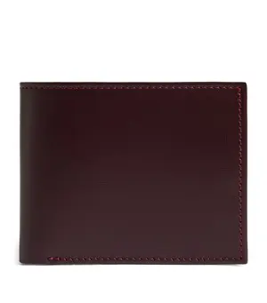 SWAINE Leather Bifold Wallet - Burgundy