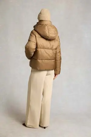 Holland Cooper Hooded Baffled Jacket Whi
