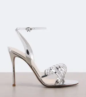 GIANVITO ROSSI Metallic Leather Sandals