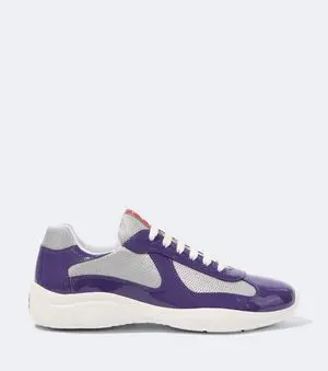 Prada America's Cup Leather-trimmed Sneakers