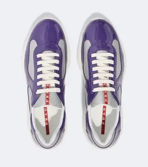 Prada America's Cup Leather-trimmed Sneakers